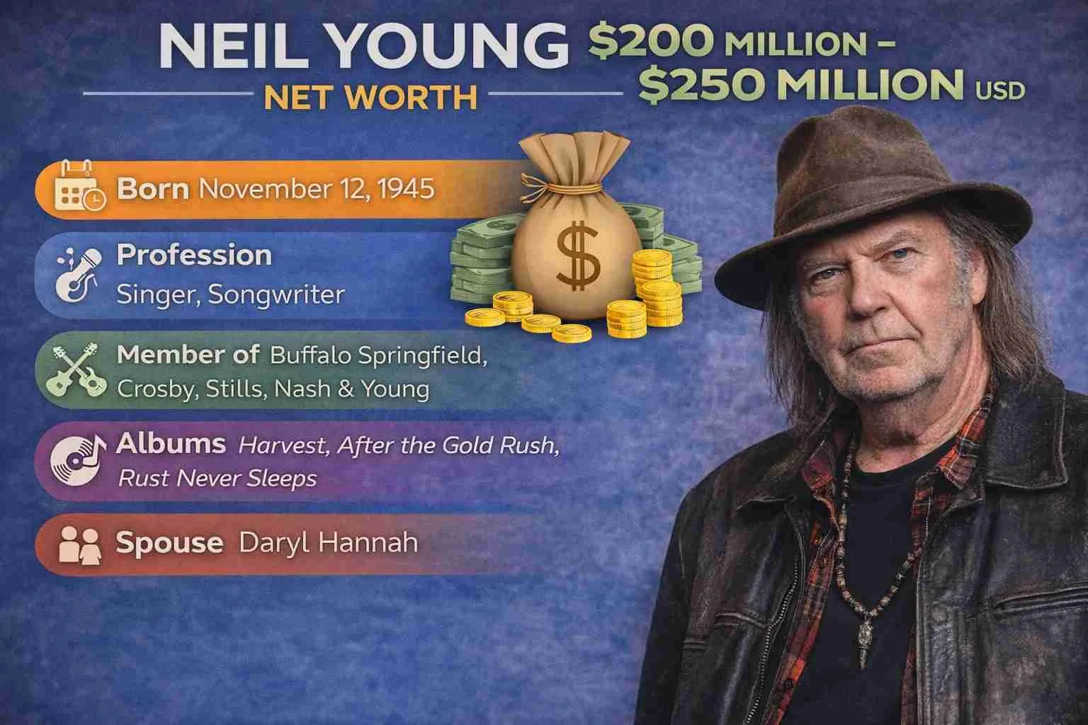 Neil Young Net Worth: Earnings From Decades of Rock Success In 2026