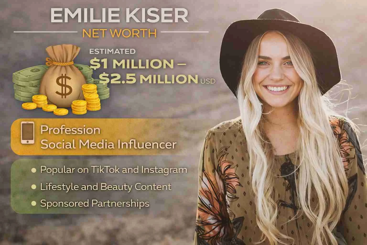 The Rise of Emilie Kiser: Net Worth, Career & Social Media Income In 2026