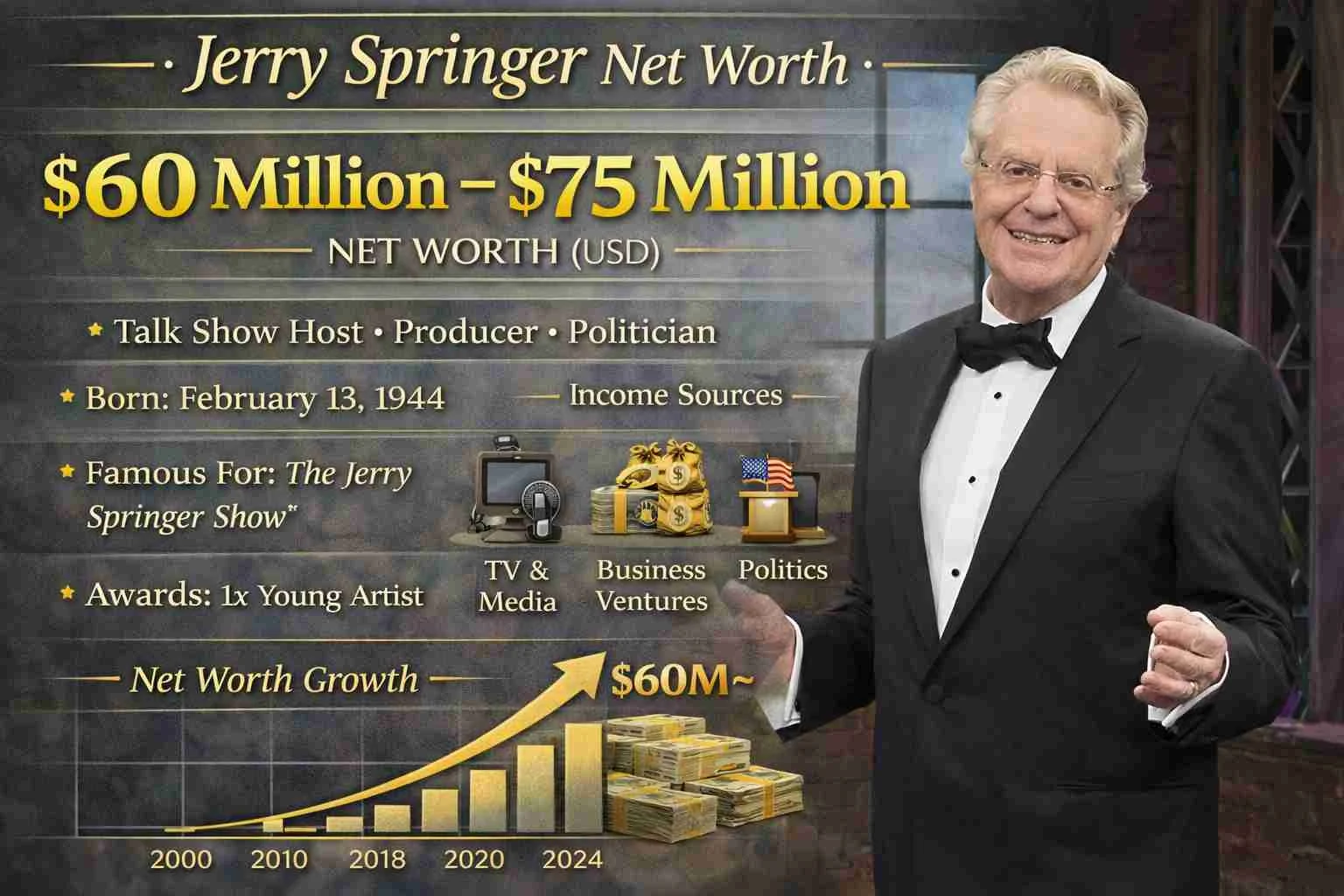 Jerry Springer Net Worth: How the Talk Show Star Built His Empire In 2026
