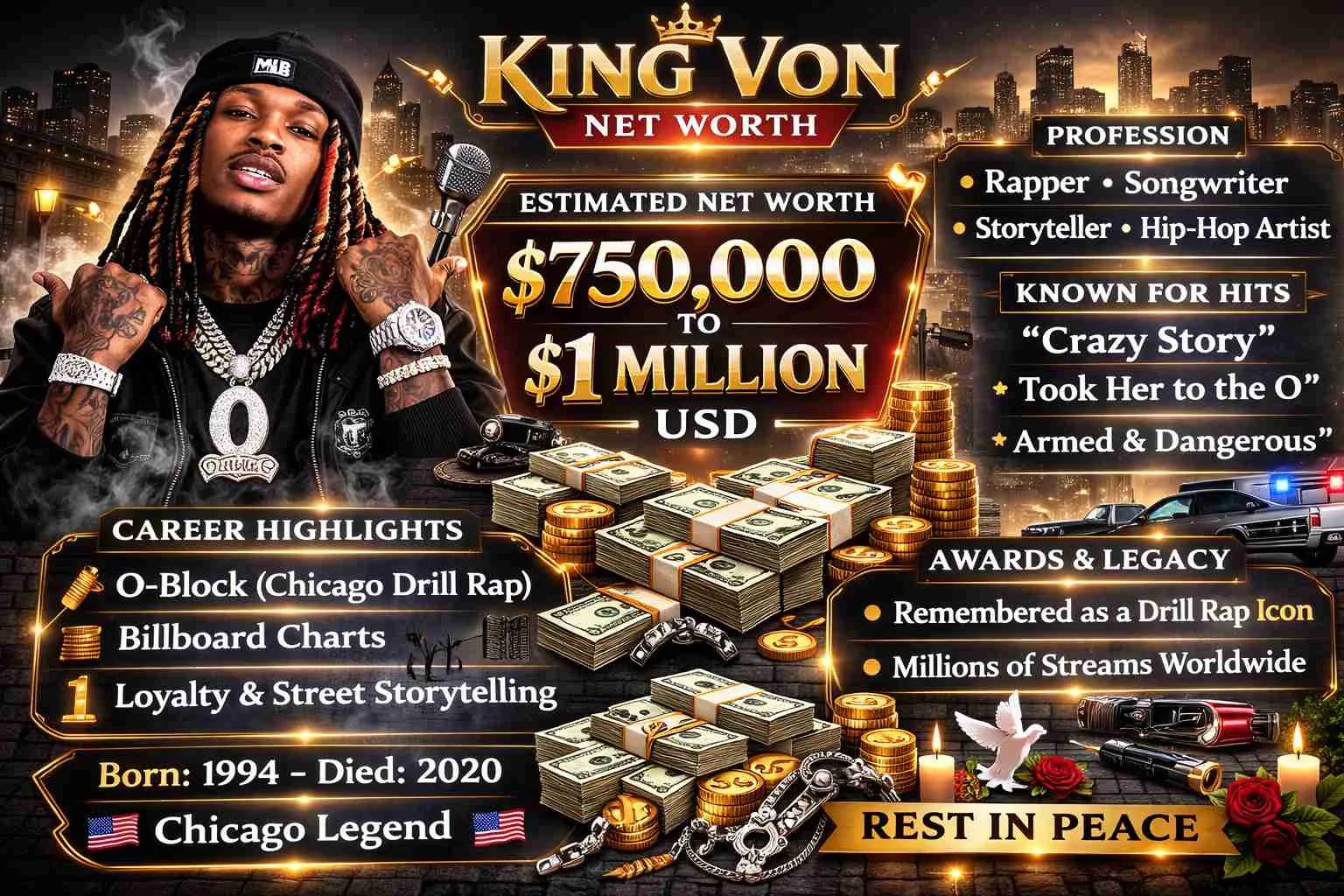 King Von Net Worth 2026: How Much Was the Rapper Worth?